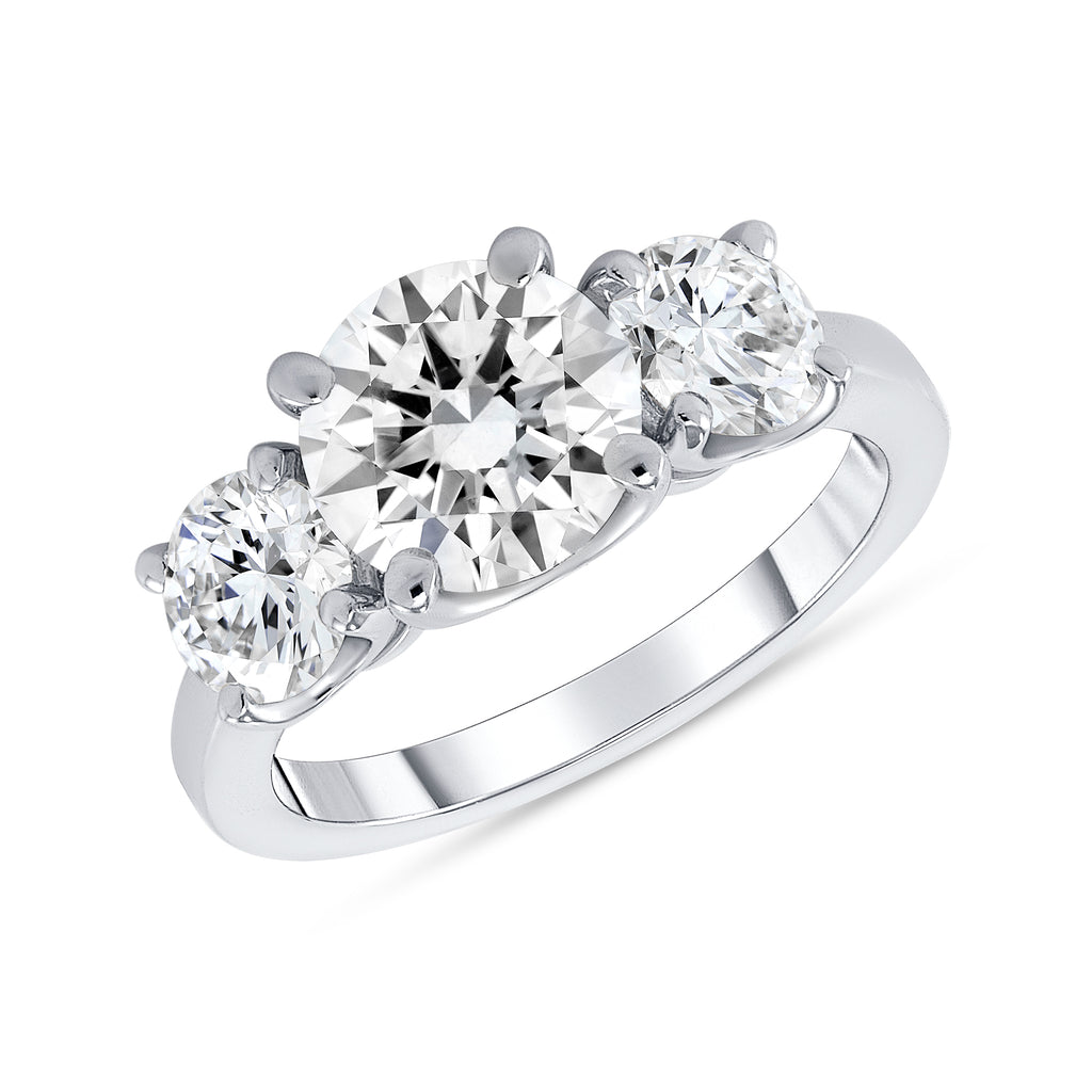 Modern Three Stone Engagement Ring – SANDAK
